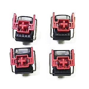 BYNNIX 4Pcs Red Optical Switches V2 Hot Swap Slient Liner Switch for Huntsman Elite Gaming Mechanical Keyboard Huntsman Elite Gaming Keyboard v2 Linear clicky