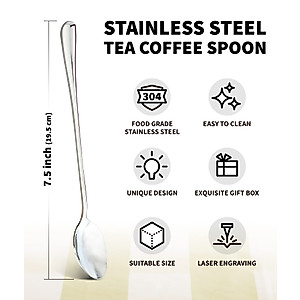 Drink Tea Read Books Be Happy Spoon - A Cozy Gift for Tea and Book Lovers - Quality Stainless Steel Teaspoon