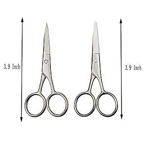 Motanar 4 Pieces Beard Scissors Set, Grooming Scissors Men and Mustache Beard Combs Beard Grooming Kit with Storage Bag