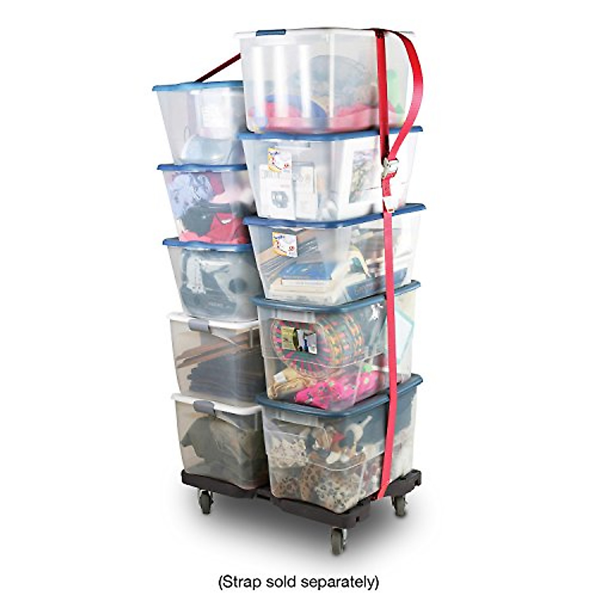 SNAP-LOC 1500 LB Black OPS Dolly (USA!) with Steel Frame, 4 inch Casters and Optional E-Strap Attachment