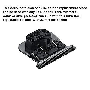 Replacement Blades DLC 2.0 Compatible With BaBylissPRO FX787 and FX726,for Outlining Hair Trimmers FX787 and LoPROFX Trimmers FX726,Black