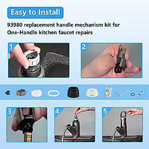 93980 Kitchen Faucet Repair Kit Replacement Handle Mechanism Kit for Moen One-Handle Kitchen Faucet Repairs