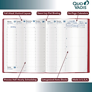 Quo Vadis 2024 Refill For President Planner - Time Management Appointment Organizer