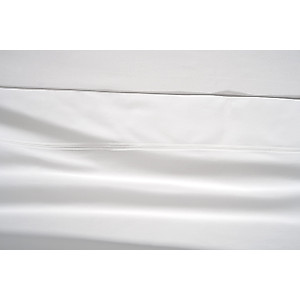 Lane Linen 100% Cotton Sheets – 450 Thread Count Full Size Sheet Set, Naturally Cooling Sateen Sheets, Soft & Comfy, 15” Deep Pocket Fully Elasticized Fitted Sheet, Bedding Sheets & Pillowcases, White