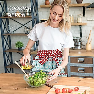 Harfesto Egg Apron for Fresh Eggs, 18 Deep Pockets Egg Collecting Apron for Women, Egg Gathering Apron for Chicken Duck Goose Quail Eggs, Adult