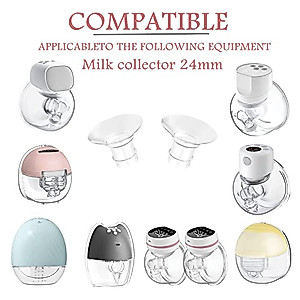 Flange Inserts Compatible with Momcozy S12Pro S9Pro / Medela/Willow Wearable Breast Pump,Suitable Spectra S1/S2, Reduce 24mm Shield/Flange Nipple Tunnel Down to 19/21mm, 4pcs
