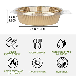 Air Fryer Disposable Paper Liner, Disposable Fryer Paper Pads,Non-Stick Air Fryer Liners, Parchment Paper for Frying, Baking, Cooking, Roasting and Microwave - Unbleached, Oil-proof, 6.3-inch(50PCS)