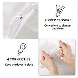 ALYOU Blue Ice Cubes Duvet Cover California King Ice Pattern Bedding Set 3 Piece, Comfort Fluffy Microfiber Comforter Cover and 2 Pillowcases 20" x 36" with Zipper Closure and Ties