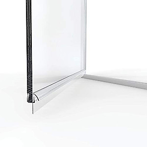 Basco 1/4 inch Shower Door Sweep Door and Panel (3/4" x 38-3/8") (Infinity), Clear