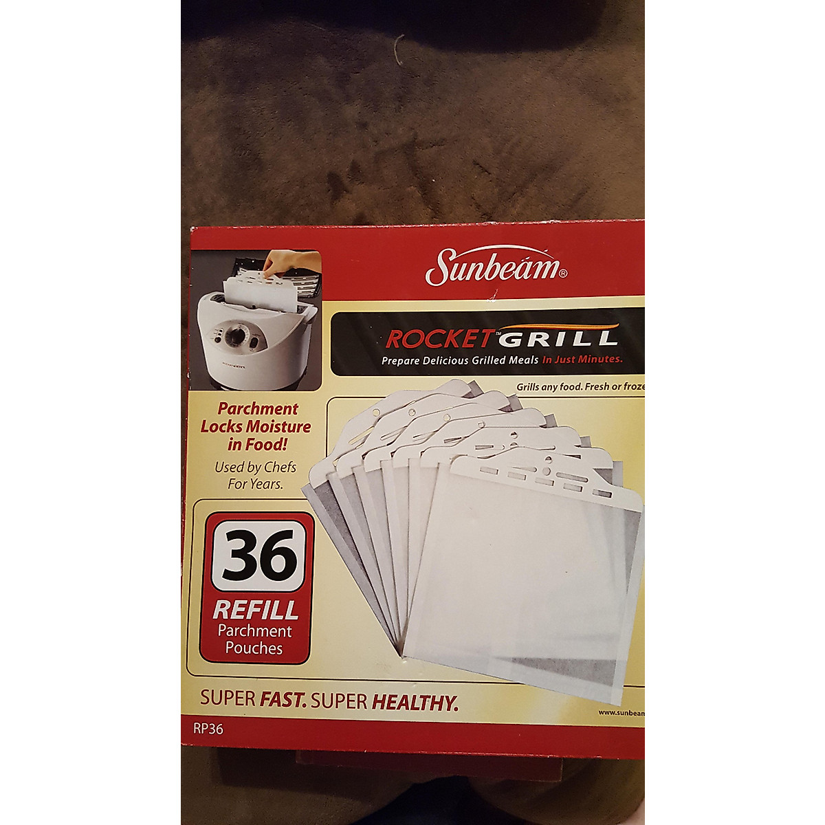 Sunbeam RP36 Rocket Grill Parchment Pouches, 36-Pack