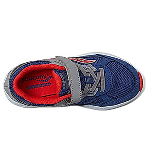 Saucony Cohesion 14 Alternative Closure Running Shoe, Navy/RED, 2 US Unisex Big Kid