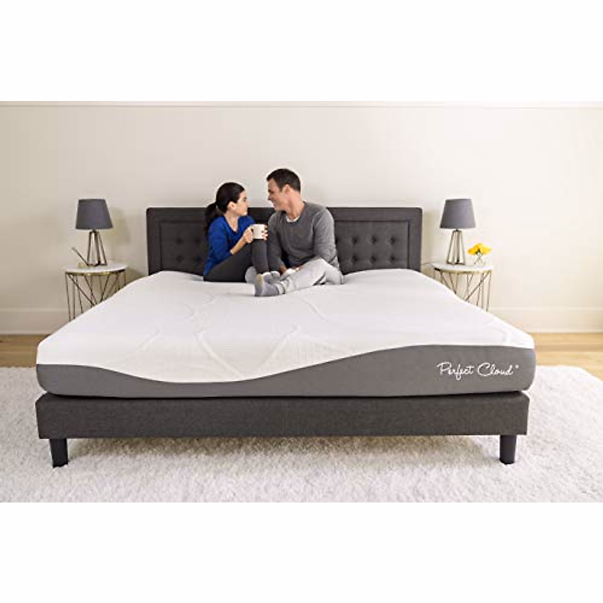 Perfect Cloud Made in The USA UltraPlush Charcoal-Infused 10-inch Memory Foam Mattress - Bed-in-a-Box (Full)