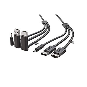 Skywin 3-in-1 VR Backpack Cable - Compatible with HP Z VR Backpack and HTC Vive - 3 in 1 HDMI+USB+DC 1 Meter Cable for Linkbox and Headset Connection (3.2 Foot) (Black)