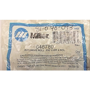 MILLER ELECTRIC Miller 4pc MIG V-Groove Drive Roll Kit 46780