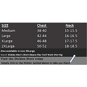 Dickies Men's Short-Sleeve Work Shirt, Black, 2X-Large
