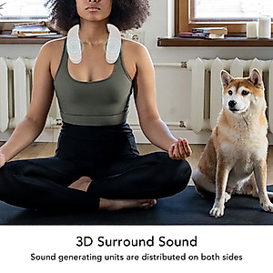 Septpenta Neckband Bluetooth Speaker, Stereo Neckband Speaker Bluetooth Wireless, Wearable Speaker, Built-in 3W x 2 Speaker System, Noise-Canceling Microphone, for Home, Sports and Outdoors