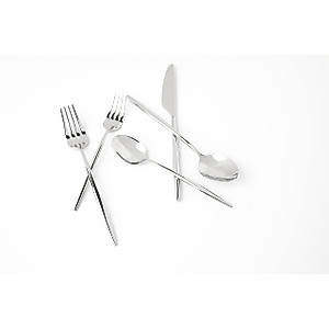 Cambridge Silversmiths Gaze Mirror 20 Piece Flatware Set, Service for 4, silver