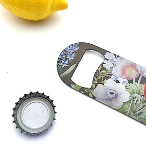 Funny Vintage Flowers and Plants Art Stainless Steel Bottle Opener Bar Key For Friend Boyfriend Men Joke Birthday Holiday Christmas Gifts