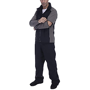 Fit Spaace Waterproof Golf Rain Suits for Men Performance Rain Jackets and Pants for All Sports (Gray Full-zip, Medium)