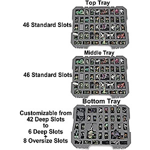 Case Club 134+ Miniature Figurine Hard Shell Carrying Case - Fits Warhammer 40k, DND, Battletech, Citadel & More! This Tabletop Army Travel & Storage Case Will Organize Your D&D and Warhammer Set