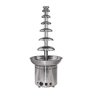 ALDKitchen Chocolate Fountain | Stainless Steel Chocolate Fondue Fountain with | Manual Control | 110V (7 Tiers)