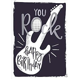 Grafik-Werkstatt The Original Birthday Card Music Card with Sound We Will Rock You