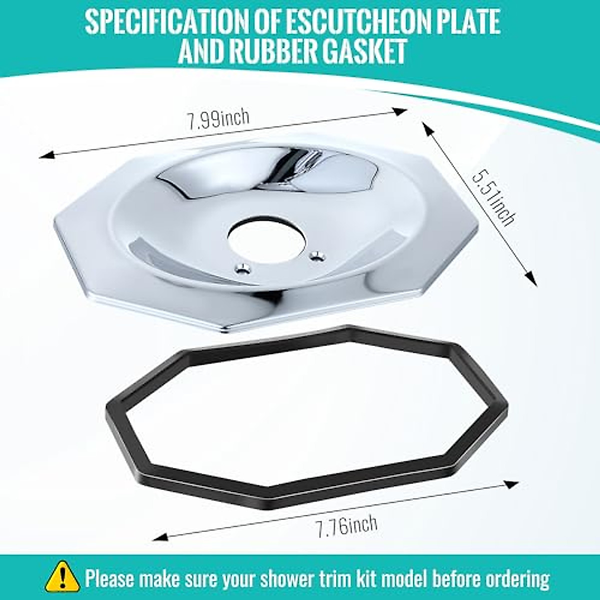 Dreyoo Compatible with Price Pfister Avante Shower Trim Kit, Applied for Tub and Shower Faucet Replacement, Push Pull Shower Valve Parts with Cartridge, Escutcheon, Screws, Sleeve, Handle and Gasket