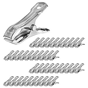 40PCS Greenhouse Clips, Stainless Steel Garden Clips, Plant Clips for Outdoors Hanging Heavy Duty Forest Cloth Blankets Netting Freeze Protection Outside Accessories Garden Hoops Cover Shade Supplies