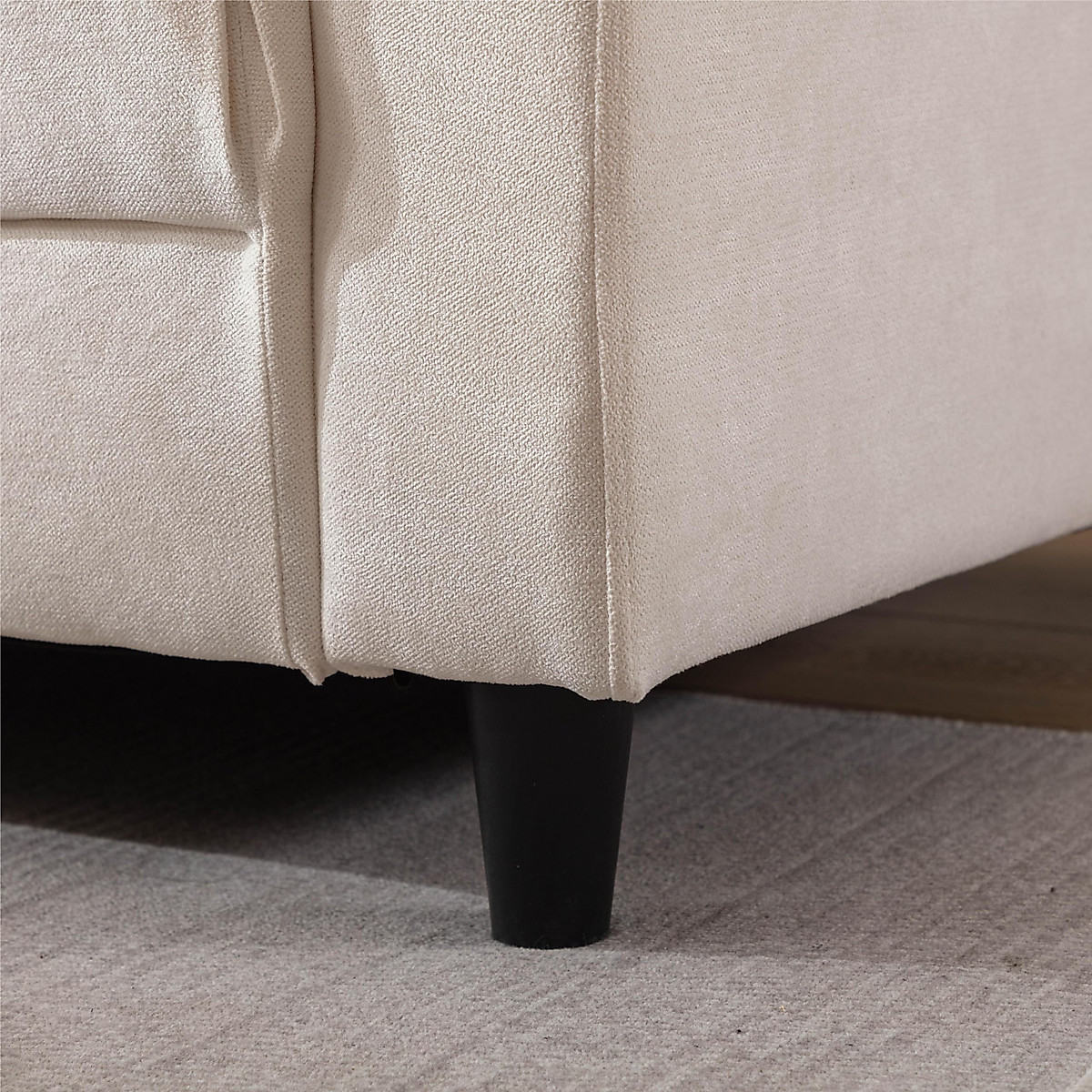 145'' Oversized Modular Sectional Sofa - Modern Extra Large U Shaped Couch with Ottamans, Large 6 Seater Modular Sofa with Reversible Chaise for Living Room, Office, Spacious Space (Beige)