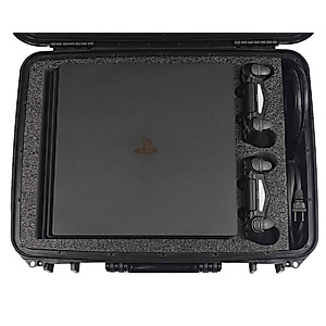 Case Club Waterproof Gaming Travel Case to fit PlayStation 4 Pro in Pre-Cut Foam