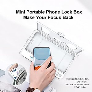 ySky Portable Smart Auto Phone Timer Lock Box for iPhone and Android Phones, Self-Control Timer Locker to Help Kids,Students, Adults Focus Back,Prevent Excessive Games, Mobile Phone Addiction(White)