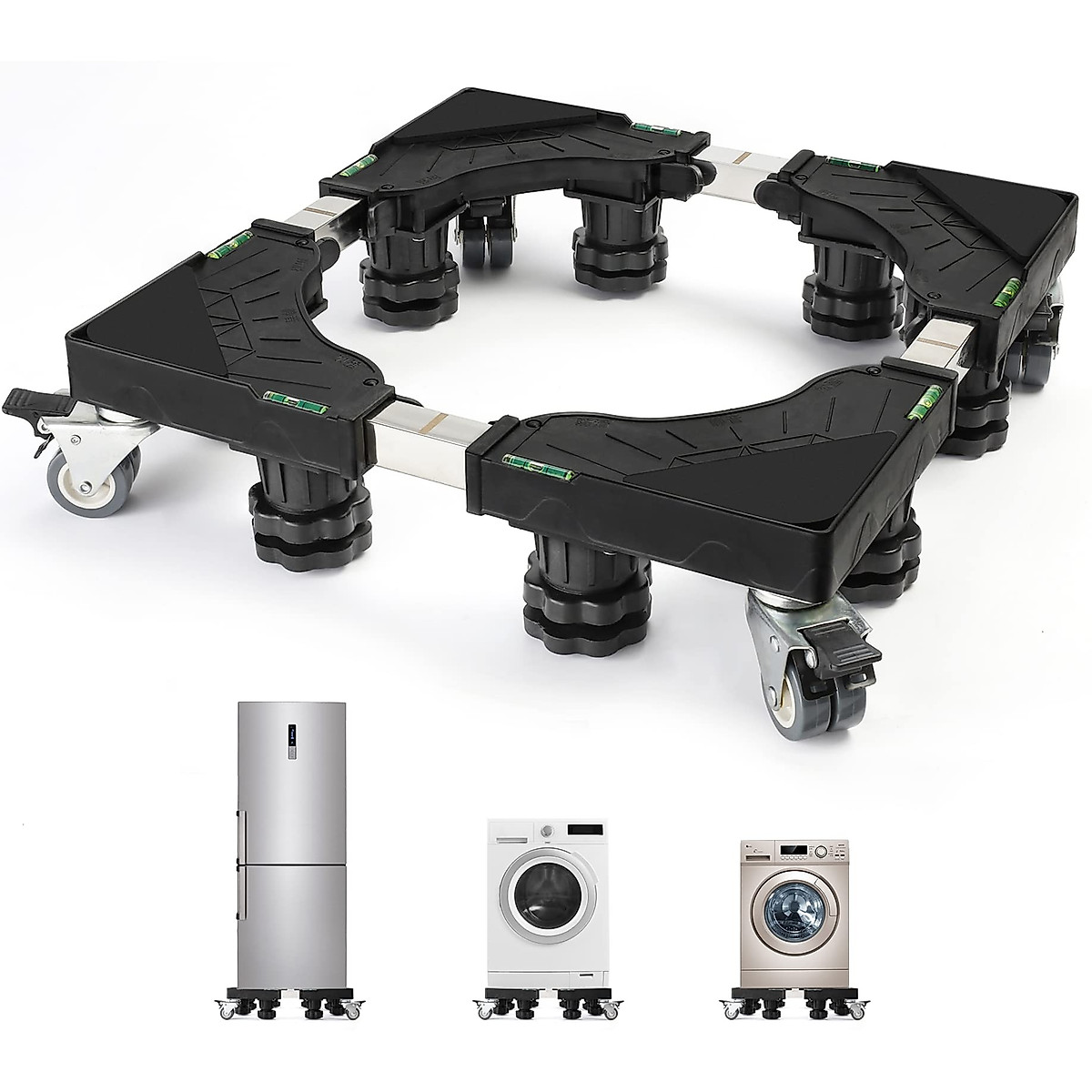 Nefish Dolly with 4 Dual Wheels and Dolly with 8 Feet and 4 Dual Wheels Bundle