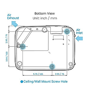 BenQ TH575 1080p DLP Gaming Projector, 3800 Lumen, 16.7ms Low Latency, Enhanced Game-Mode, High Contrast, Rec.709, Dual HDMI, 3D Ready, Auto Vertical Keystone, 1.1x Zoom