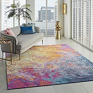 Nourison Passion Bohemian Abstract Sunburst Area Rug, (8' x 10')