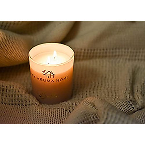 Vanilla Bean | 8 oz | Strong Scented Candles | Natural Soy Candle | Premium Strong Scent | Elegant Glass jar | Metal lid | Designer Gift Box | Long Even Burn | Double Wick