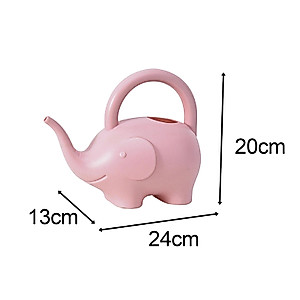 JISADER Cute Watering Can, Modern 1L Long Mouth Animal Shape Watering Tool, Portable Elephant Watering Can for Yard, Decorative and Functional Watering Can, for Home Outdoor Patio Bonsai
