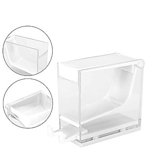 Dentist Cotton Case Teeth Cotton Roll Dispenser Cotton Roll Dispenser Cotton Roll Press Type Cotton Holder Press Type Cotton Swab Storage Box[White]