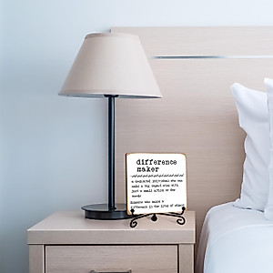 Difference Maker Definition Decorative Office Decor Thank You Appreciation Gift for Coworker Teacher Boss Leader Wood Plaque Desk Decor Office Shelf Wall Display -A14