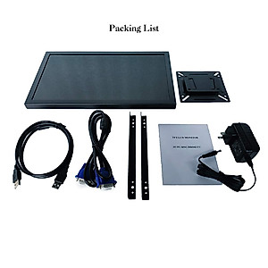 iChawk 13.3'' inch Monitor 1920x1080p 16:9 IPS HDMI-in VGA Built-in Speaker Metal Shell Embedded Open Frame Industrial USB Port Driver Free Ten-Point Capacitive Touch LCD Screen PC Display K133MT-25C