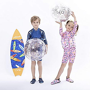 Lemandii UPF 50+ Sun Protection Long Sleeve Float Swim Suit for Kids Boys One-Piece with Adjustable Buoyancy Back Zippers for 1-10 Years Babies (Blue, Height:35.4''-39.4''/Weight:26.4lb-33lb)