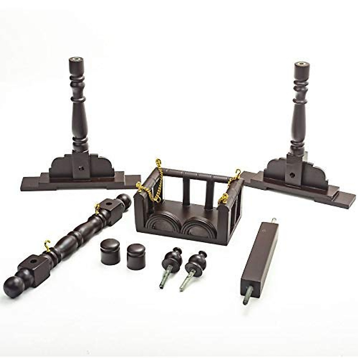 BBRATS Kraftz Handcrafted White Teakwood Jhoola/Jhula for Krishna Janmashtami/Bal Gopal/Ladoo Gopal/Kaanha/Hindola Celebrations