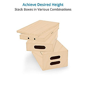PROAIM Full Set of 4 Standard White Apple Boxes for Studio, Film Set & Photography. Multi-Use Wooden Boxes. Use them for Propping, Levelling, Standing. Full, Half, Quarter & Pancake (AB-SET4-WH)