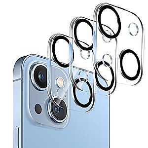 Dengduoduo 【3 Pack】 Tempered Glass Camera Lens Protector for iPhone 14 6.1" & iPhone 14 Plus 6.7", Ultra HD, 9H Hardness, Anti-Scratch, Case Friendly, Easy to Install [No Affect on Night Shots]