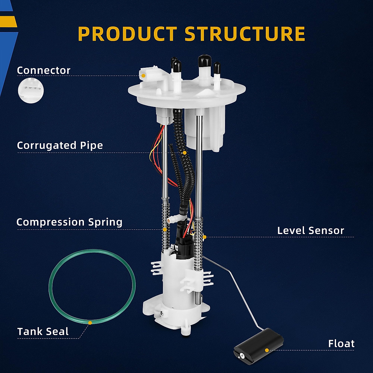 DWVO Fuel Pump Compatible with 2004-2008 Ford F150 4.2L 4.6L 5.4L Lincoln Mark LT 5.4L w/Extended Fuel Tank