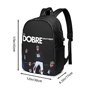 Dobre Brothers 17 Inch Laptop Backpack with USB Port Travel College School Backpack Bookbag Unisex