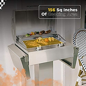 Coyote Portable Electric Grill, 18 Inch Built-in Grill with Ceramic Flavorizer - C1EL120SM