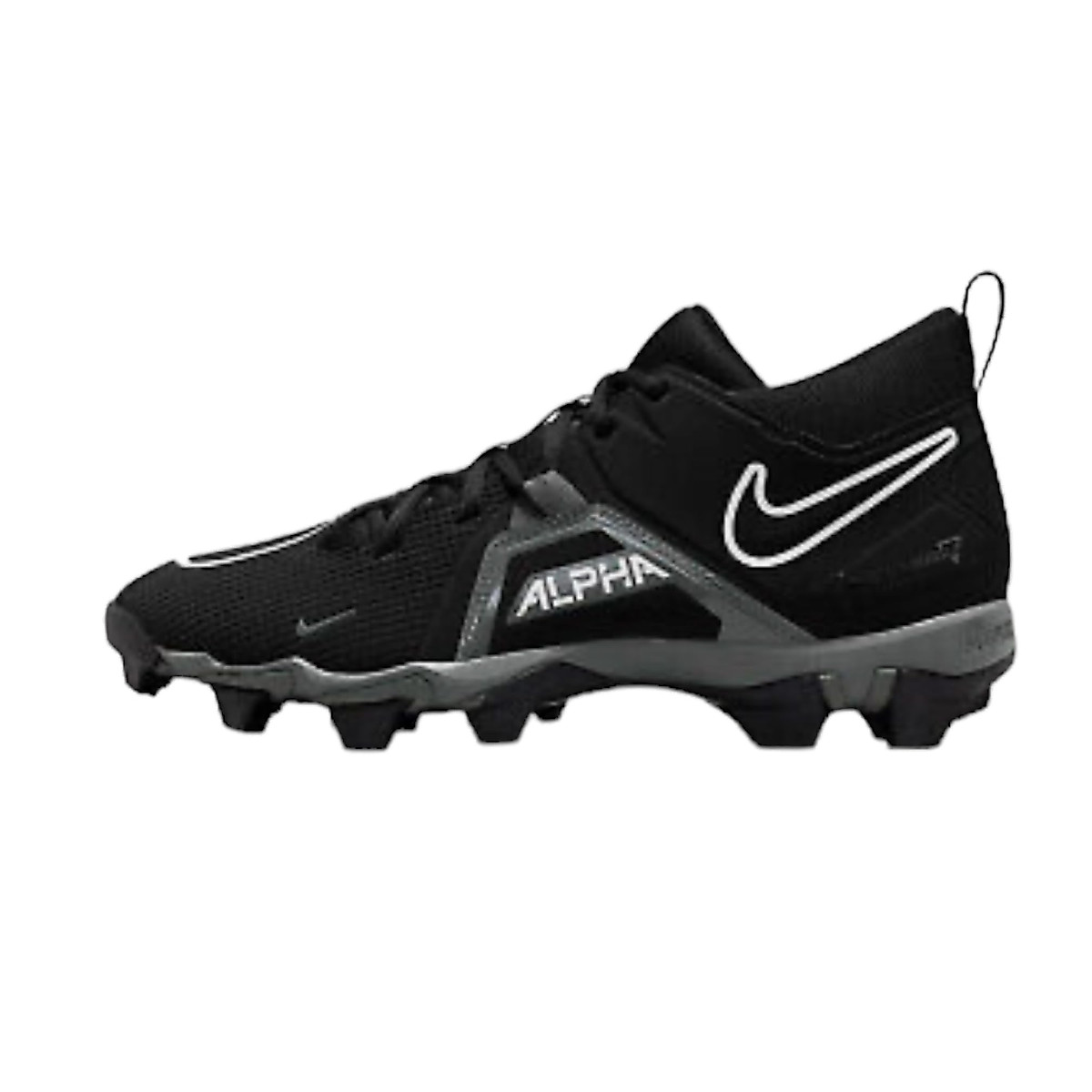 Nike Alpha Menace 3 Shark Men's Football Cleat (us_Footwear_Size_System, Adult, Men, Numeric, Medium, Numeric_12), Black/Iron Grey/White