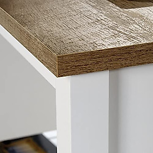 Sauder Cottage Road Pedestal Desk, Soft White Finish