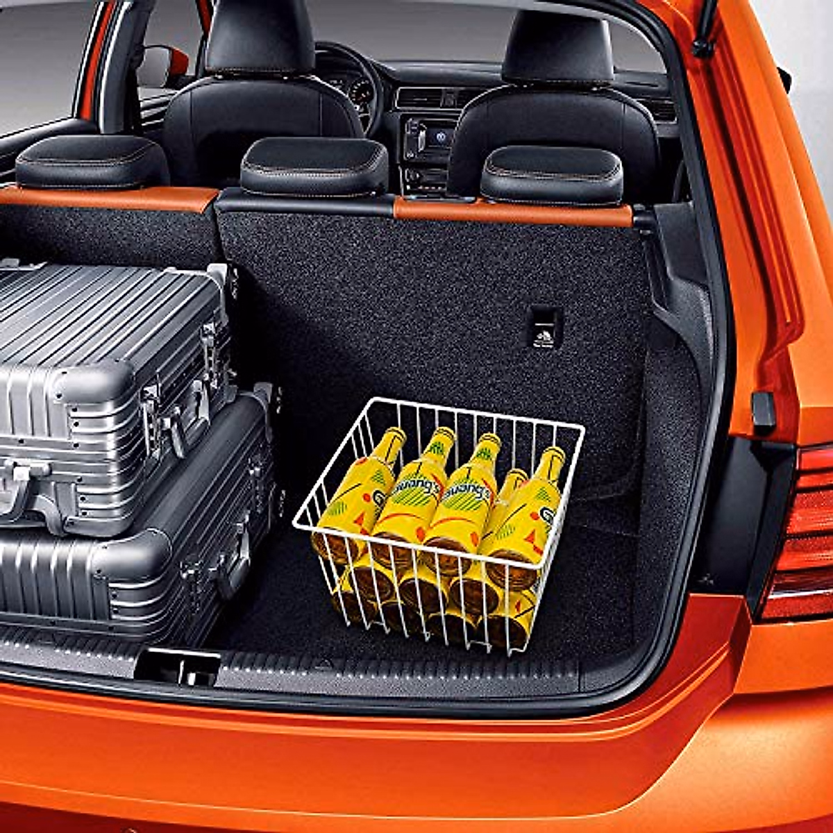 WenZBros Freezer Wire Basket Organizer, Refrigerator Metal Storage Divider, Household Container Bins with Handles for Kitchen, Pantry, Cabinet, Office, Closets