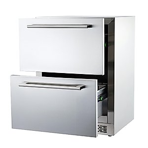 Towallamrk 24 Inch Under Counter Drawer Fridge, Outdoor Beverage Refrigerator, Undercounter Refrigerator for Home and Commercial Use, Stainless Steel Door, Fast Cooling, Low Noise